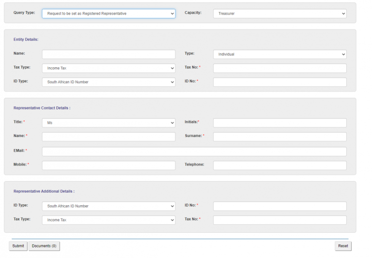 SARS eFiling – How to update the Registered Representative details – NowHR